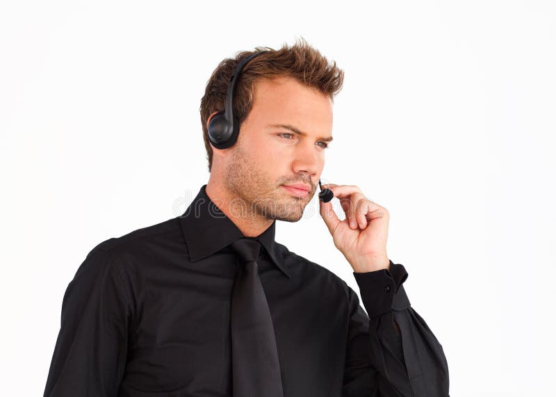 Customer Service Representative Man Stock Image - Image of corporate ...