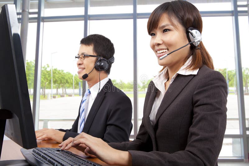 Customer Service Representative in Modern Office Stock Photo - Image of ...