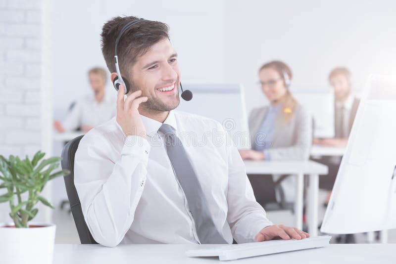 Smiling Customer Service Representative Stock Photo - Image of people ...