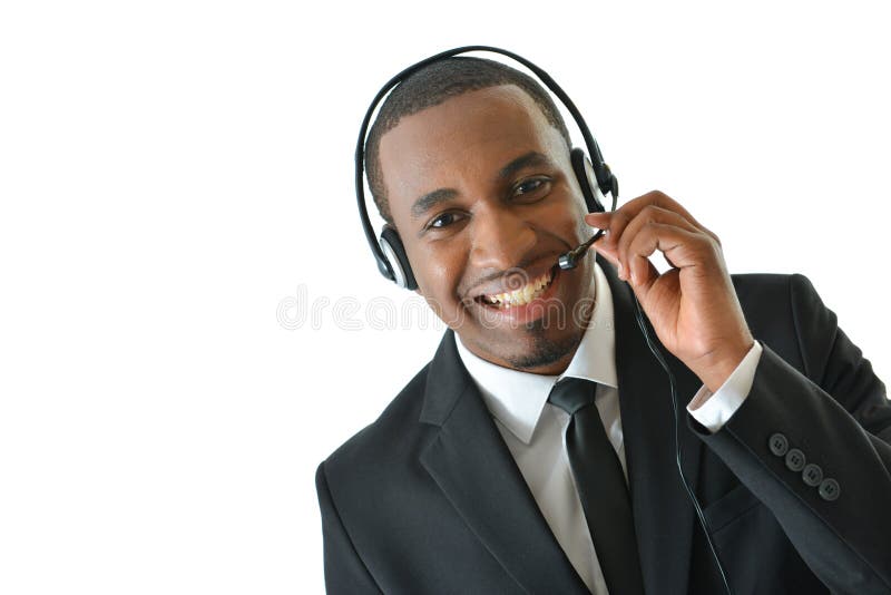 Customer Service Representative Smiling Stock Photo - Image of headset ...