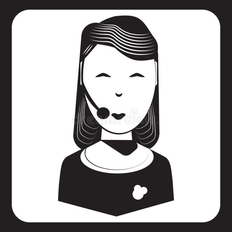 Customer Service Representative. Vector Illustration Decorative Design ...