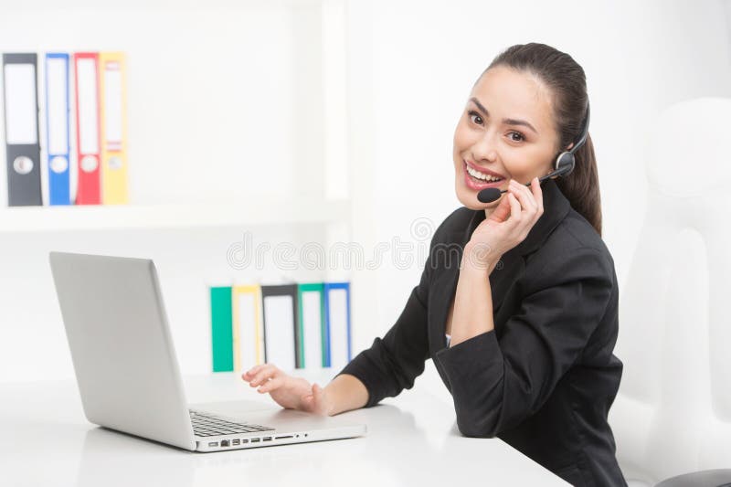 Customer Service Representative at Work Stock Image - Image of ...