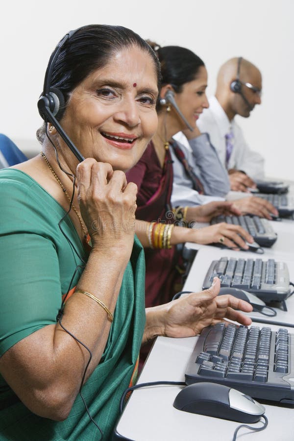 Customer Service Representatives Stock Photo - Image of indian ...