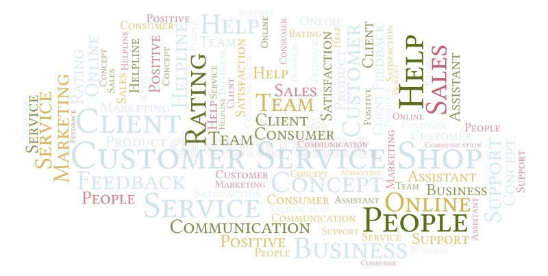 Customer Service Shop Word Cloud. Stock Illustration - Illustration of ...