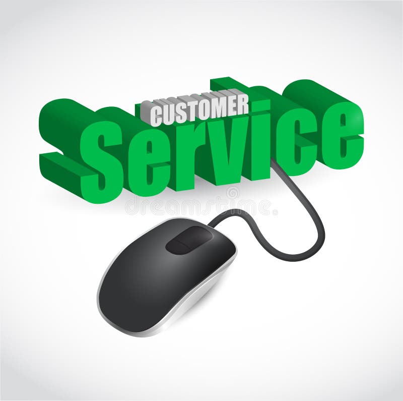 Customer Service Sign and Mouse Illustration Stock Illustration ...