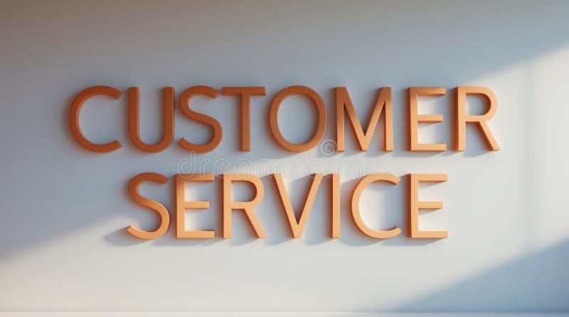 Customer Service Signage on a Light-colored Wall in an Office ...