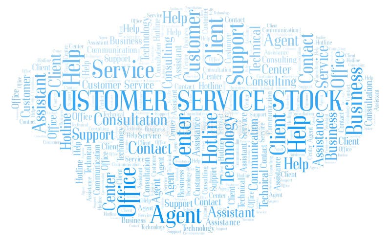 Customer Service Stock Word Cloud Stock Illustration - Illustration of ...