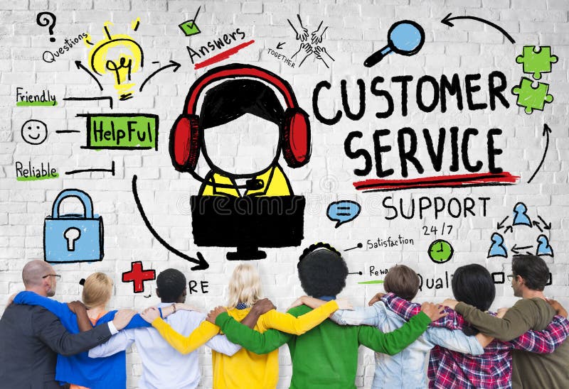 Customer Service Support Assistance Service Help Guide Concept Stock ...