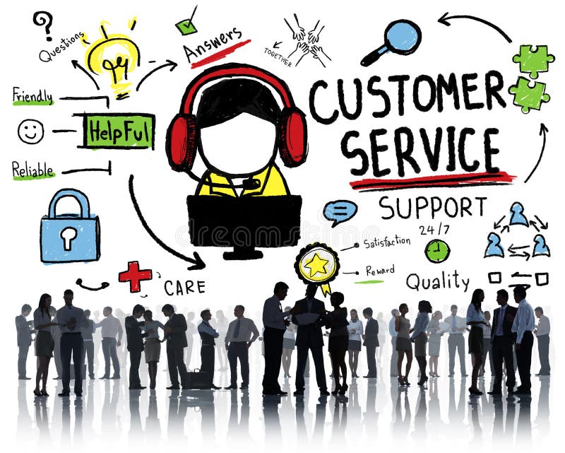 Customer Service Support Assistance Service Help Guide Concept Stock ...