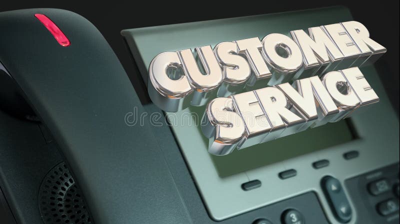 Customer Service Support Call Telephone Words Stock Illustration ...