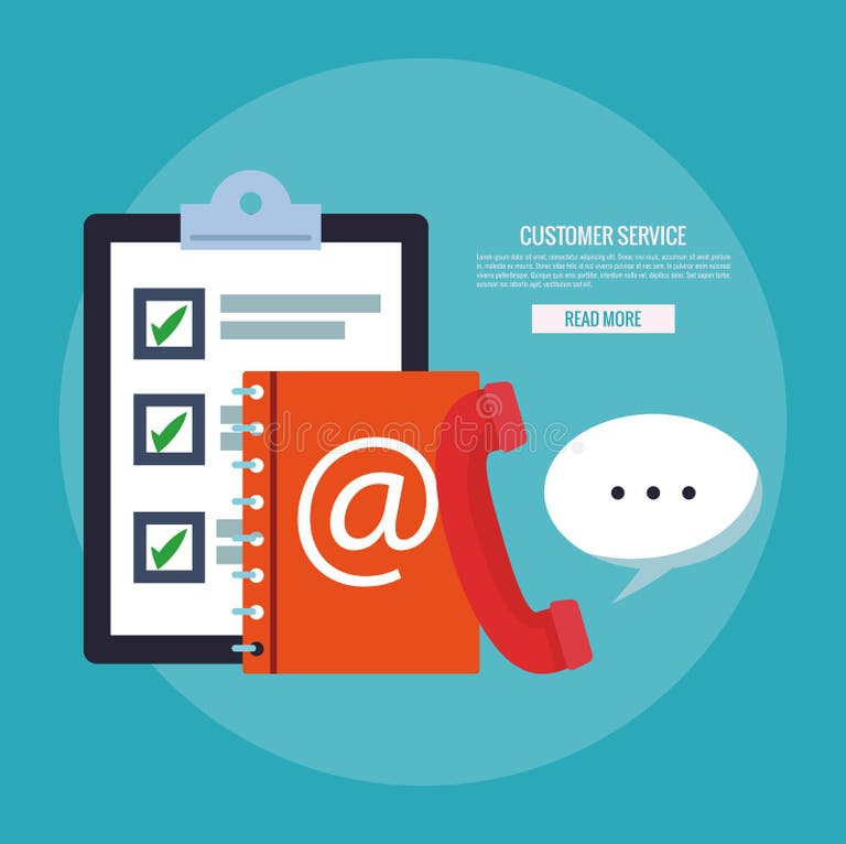Customer Service and Support Stock Vector - Illustration of address ...
