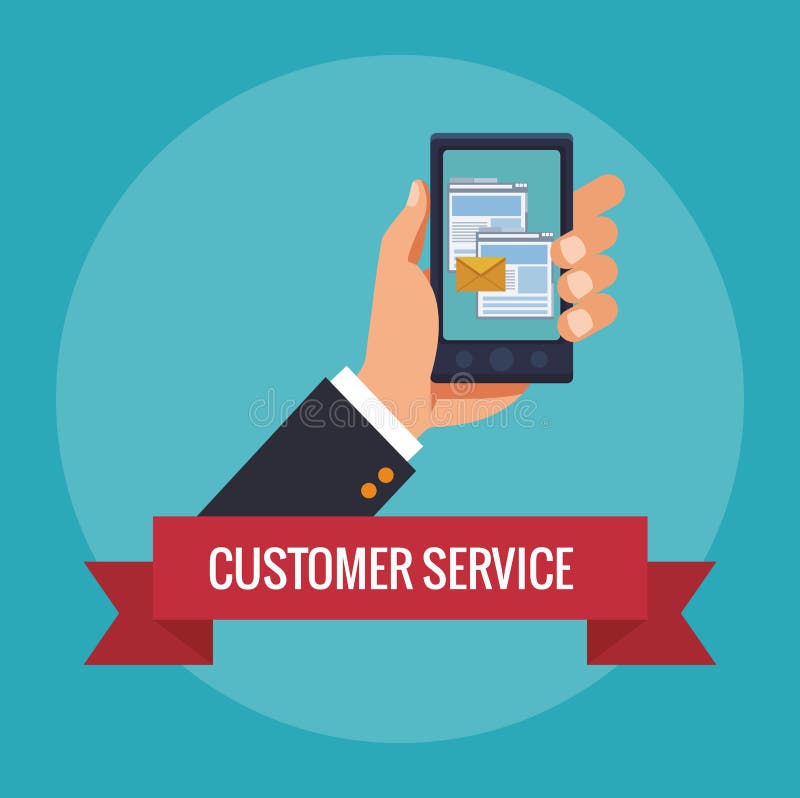 Customer Service and Support Stock Vector - Illustration of internet ...