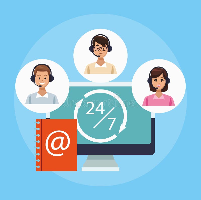 Customer Service and Support Stock Vector - Illustration of cartoons ...