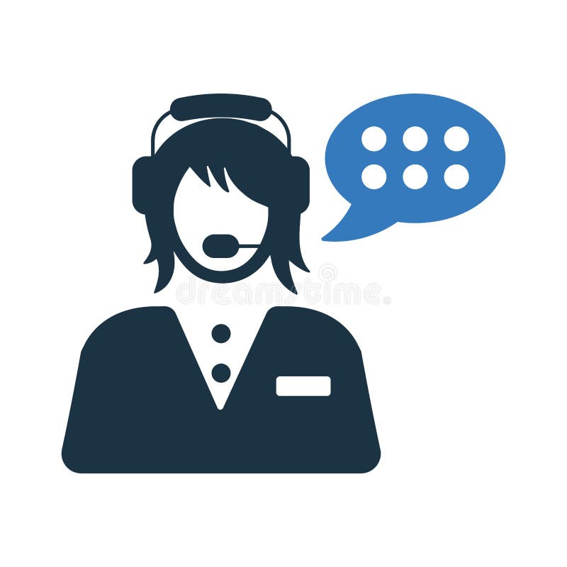 Customer, Service, Support Icon. Simple Editable Vector Design Isolated ...