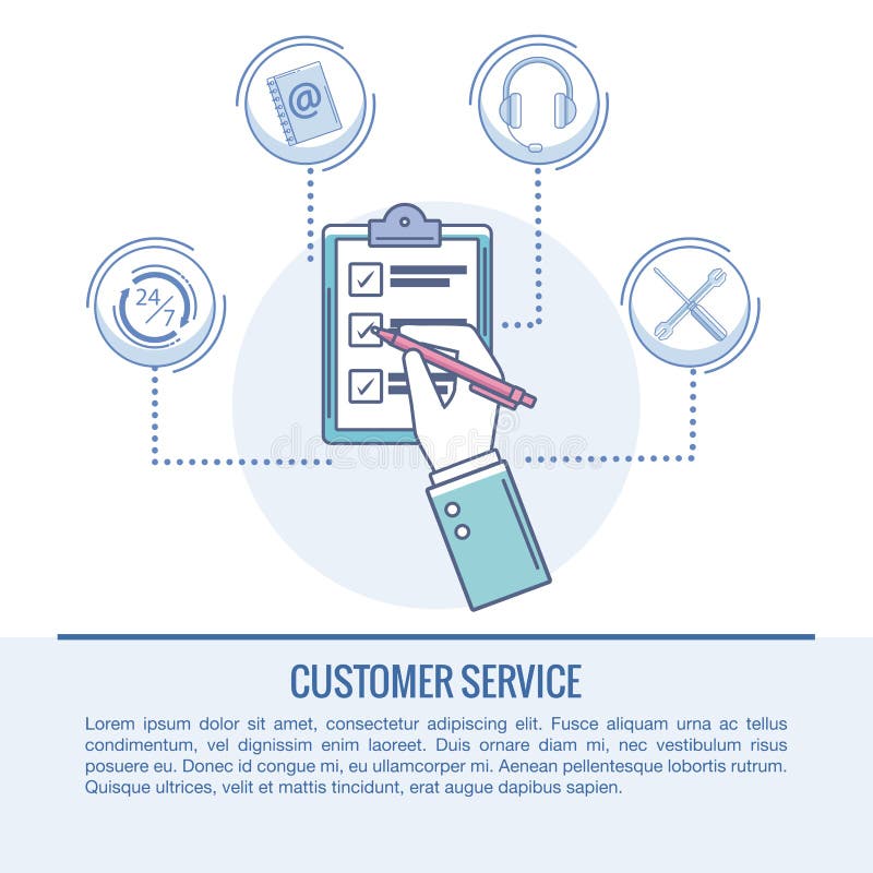 Customer Service and Support Infographic Stock Vector - Illustration of ...