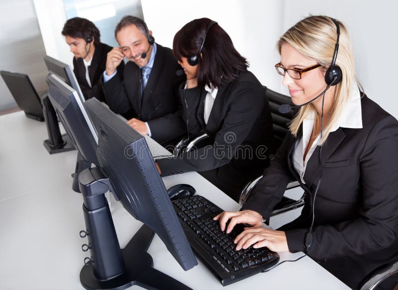 Customer Service Support People Stock Photo - Image of agent, closeup ...