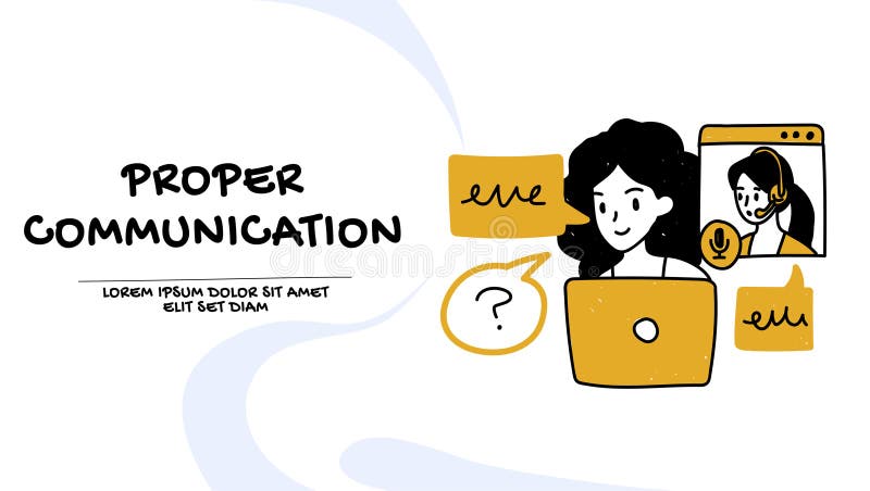 Customer Service Support and Proper Communication Stock Illustration ...