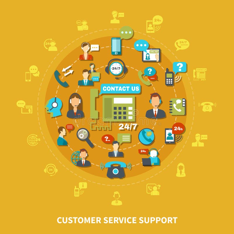 Customer Service Isometric Banner Set Stock Vector - Illustration of ...