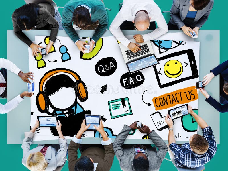 Customer Service Support Solution Assistance Aid Concept Stock Photo ...