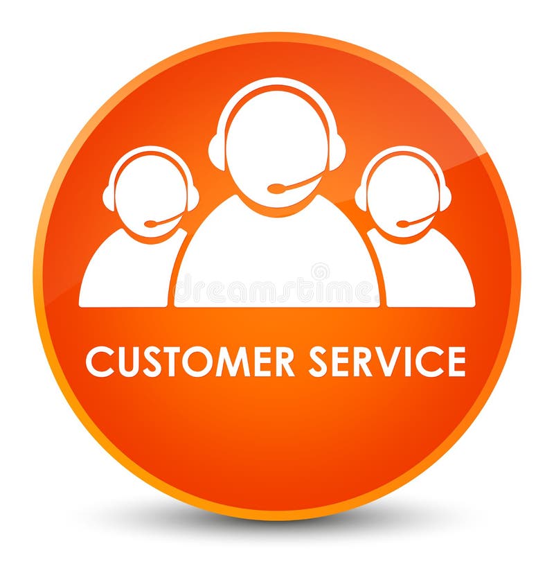 Customer Service (team Icon) Elegant Orange Round Button Stock ...