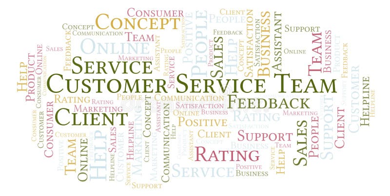 Customer Service Team Word Cloud. Stock Illustration - Illustration of ...