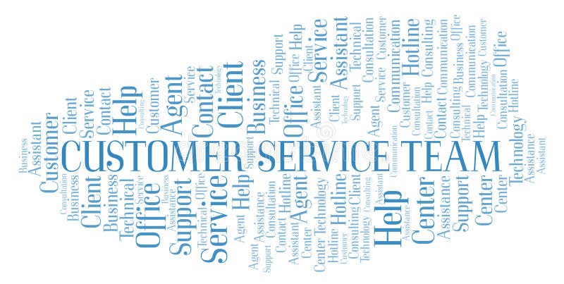 Customer Service Team Word Cloud. Stock Illustration - Illustration of ...