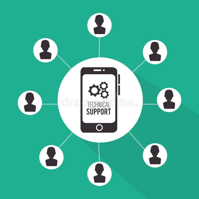 Customer Service and Technical Support Stock Illustration ...