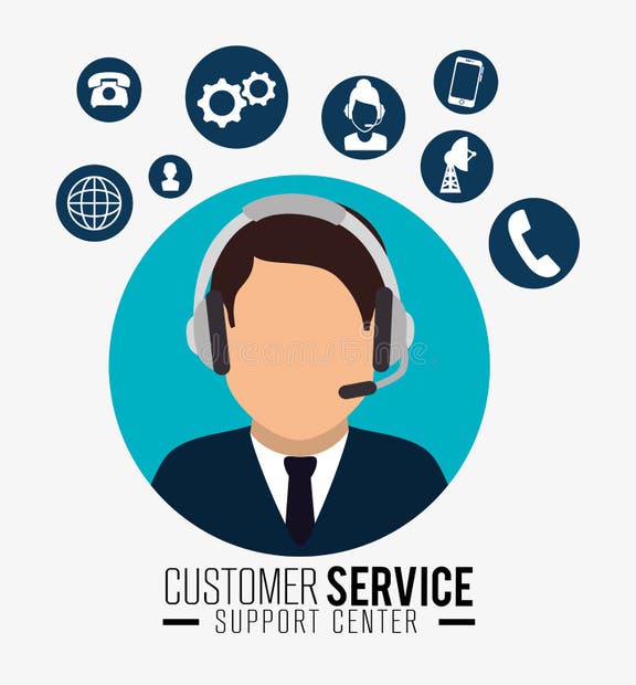 Customer Service and Technical Support Stock Illustration ...