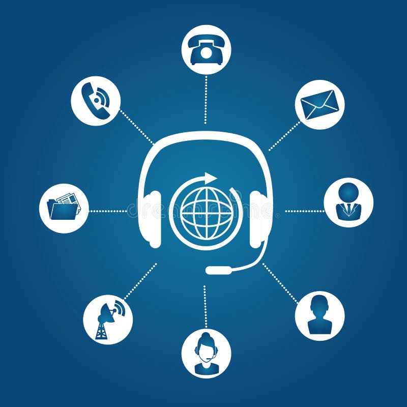 Customer Service and Technical Support Stock Vector - Illustration of ...