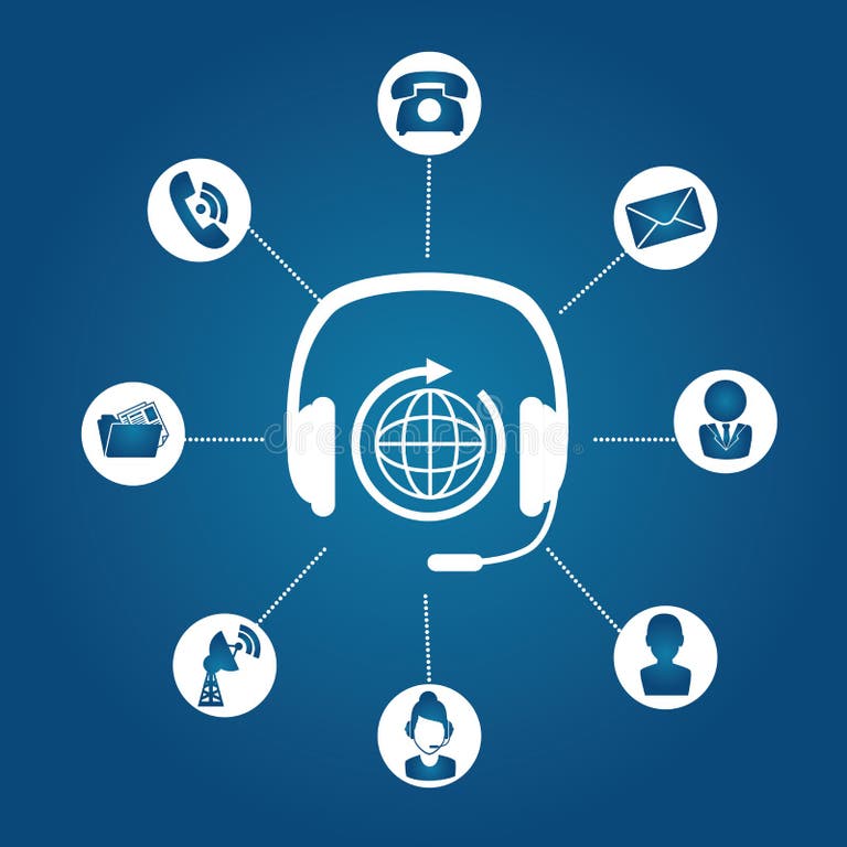 Customer Service and Technical Support Stock Vector - Illustration of ...