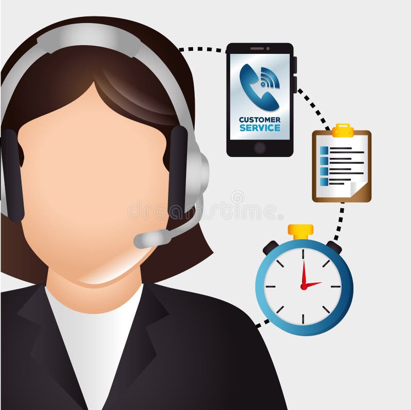 Customer Service and Technical Support Stock Vector - Illustration of ...