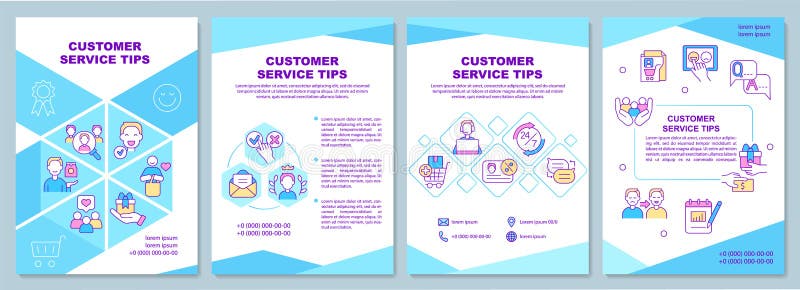 Customer Service Tips Brochure Template Stock Vector - Illustration of ...