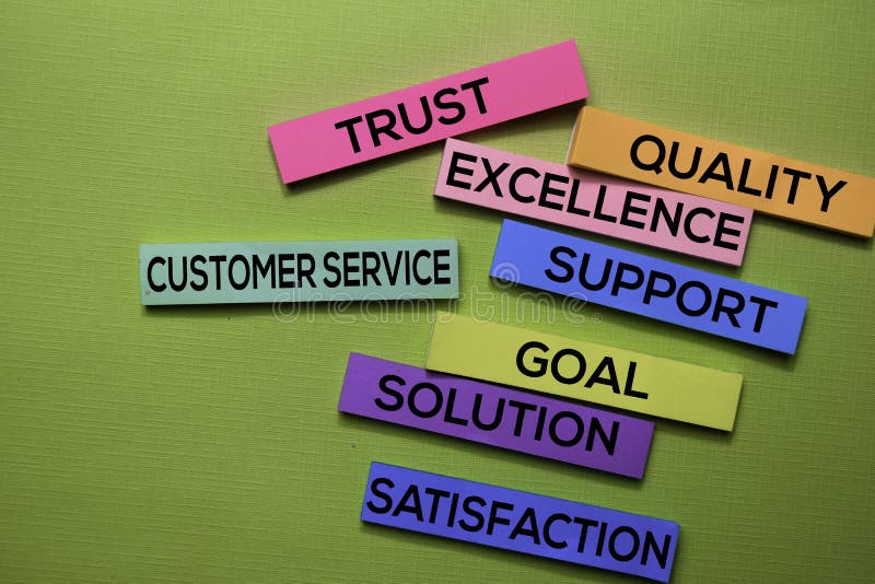 Customer Service, Trust, Quality, Excellence, Support, Goal, Solution ...