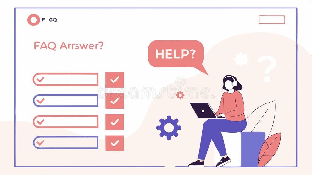 FAQ Help Page, Support Vector Design Customer Service UI. Vector Design ...