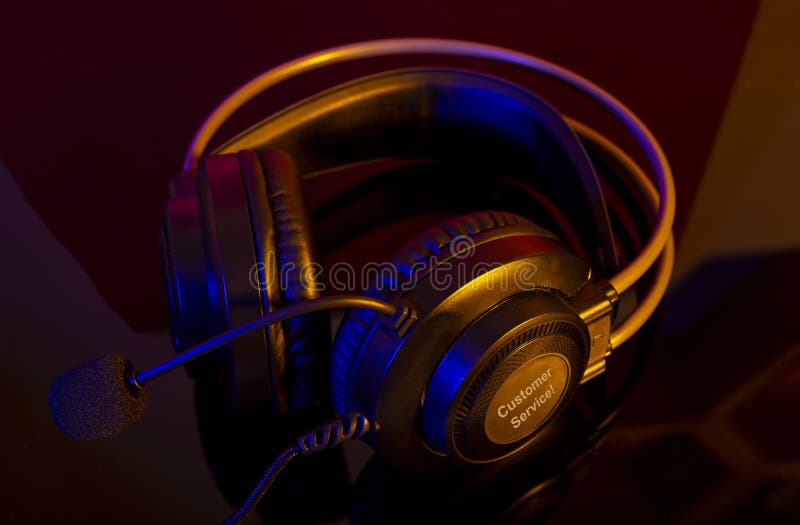 Customer Service VOIP Headset for Support Center Stock Photo - Image of ...