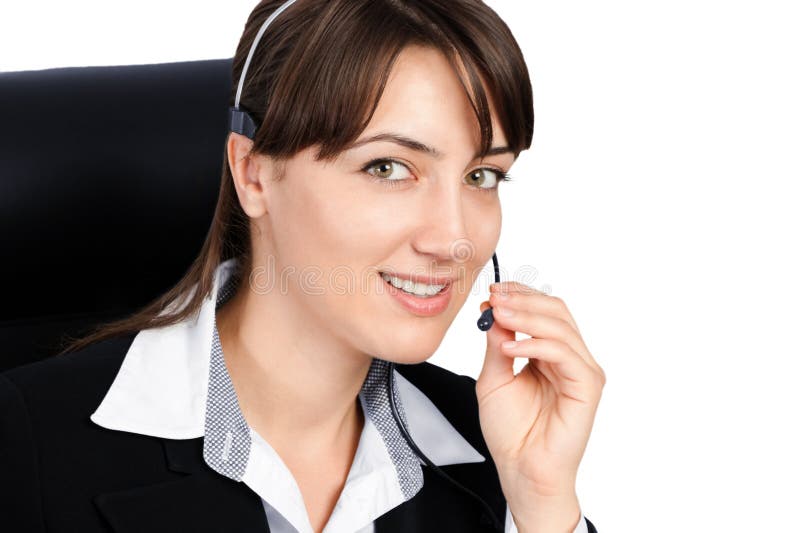 Customer Service Woman stock photo. Image of headset, female - 2353074