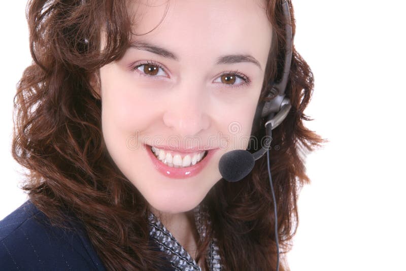 Customer Service Woman stock image. Image of girl, talk - 3308465