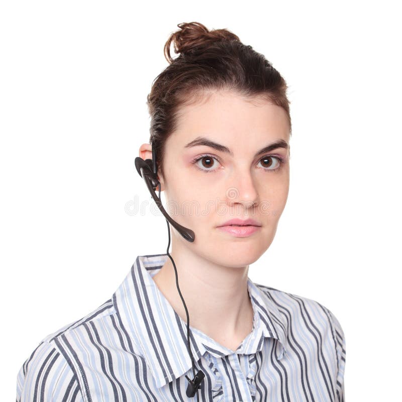 Customer Service - Woman Wearing Headset Stock Image - Image of headset ...
