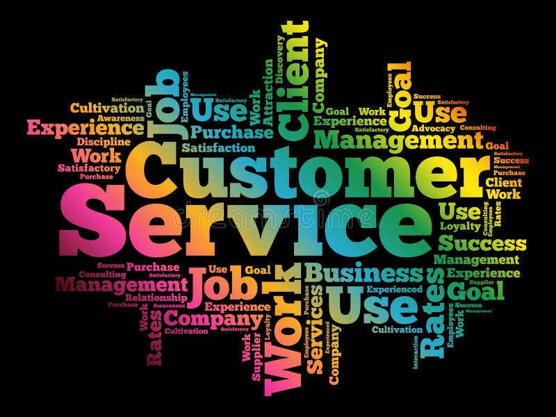 Customer Service Circle Stamp Word Cloud, Business Concept Stock ...