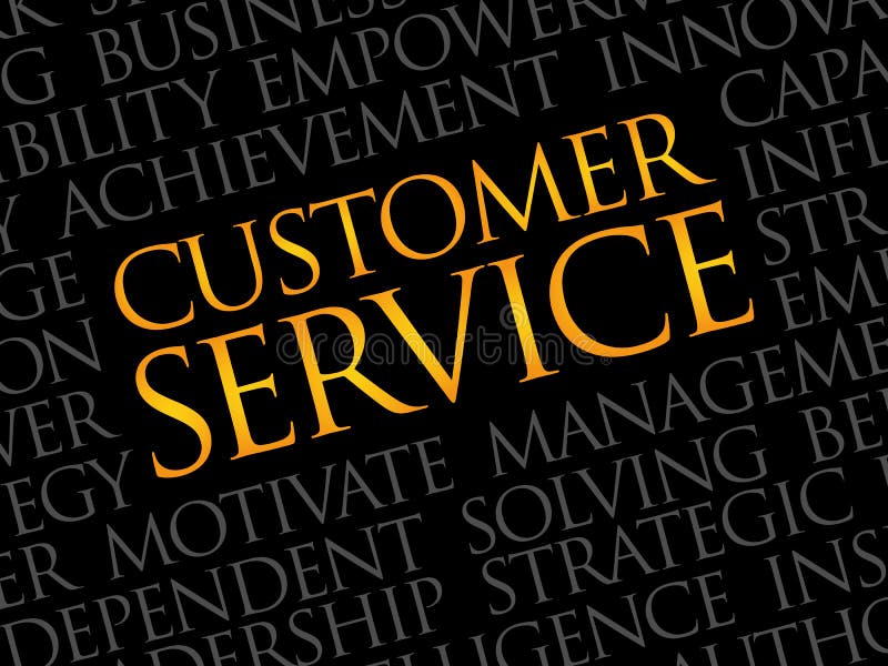 Customer Service Word Cloud Stock Illustration - Illustration of ...