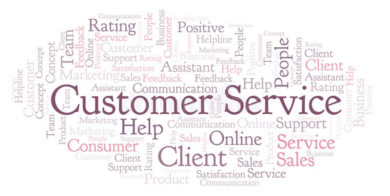 Customer Service Word Cloud. Stock Illustration - Illustration of cloud ...