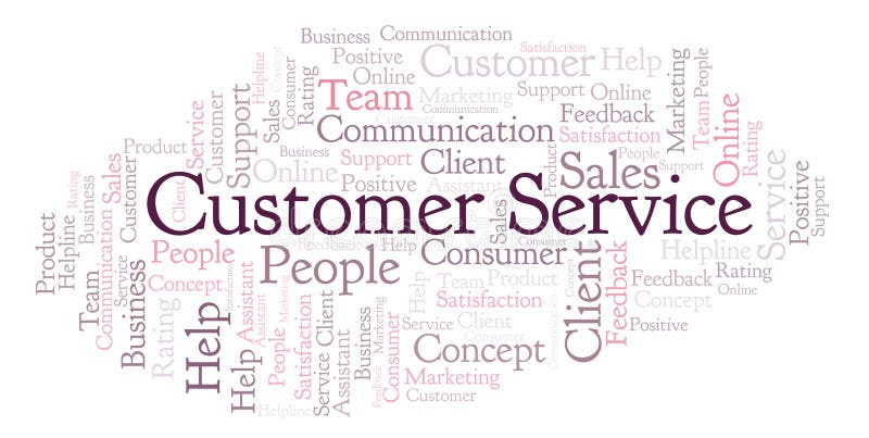 Customer Service Word Cloud. Stock Illustration - Illustration of ...