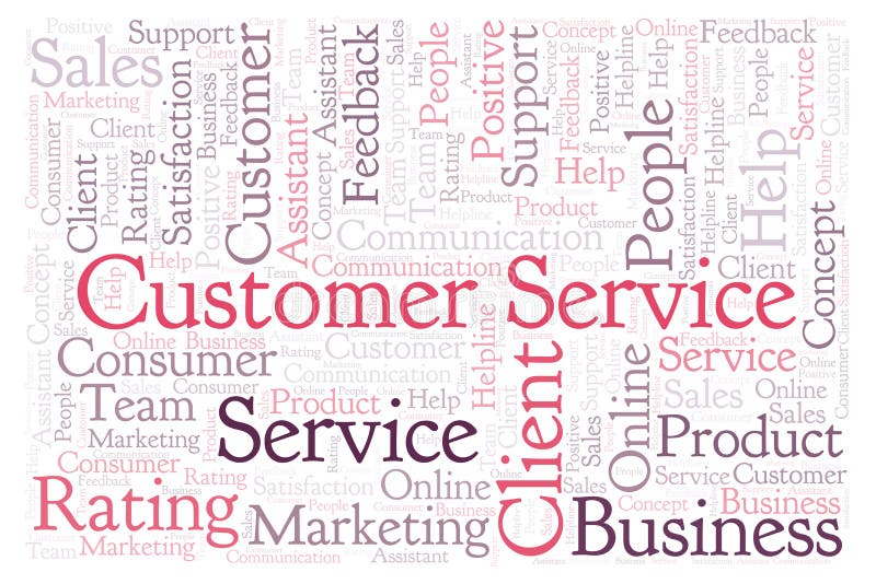 Customer Service Word Cloud. Stock Illustration - Illustration of ...