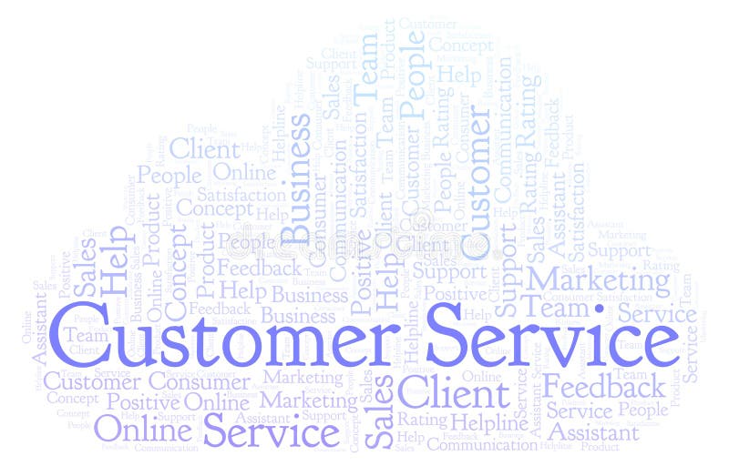 Customer Service Word Cloud Stock Illustration - Illustration of ...