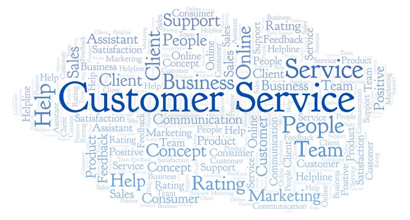 Customer Service Word Cloud. Stock Illustration - Illustration of ...