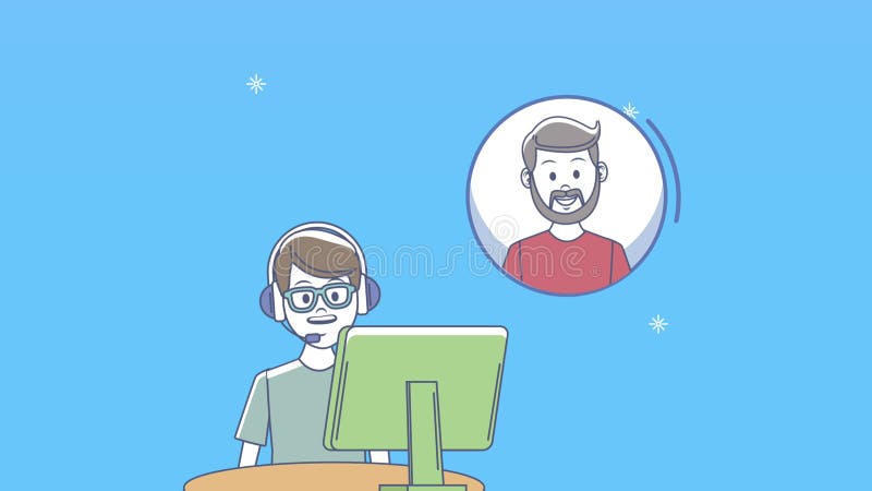 Customer Service Client Calling Character Stock Video - Video of call ...