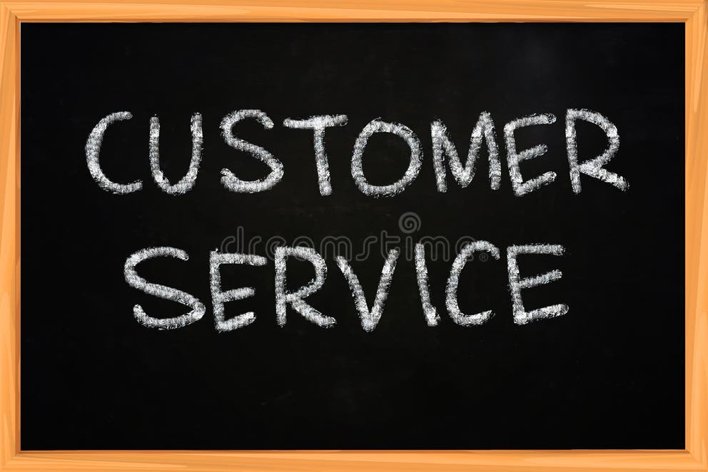 Customer Service Writing on Blackboard Stock Photo - Image of ...