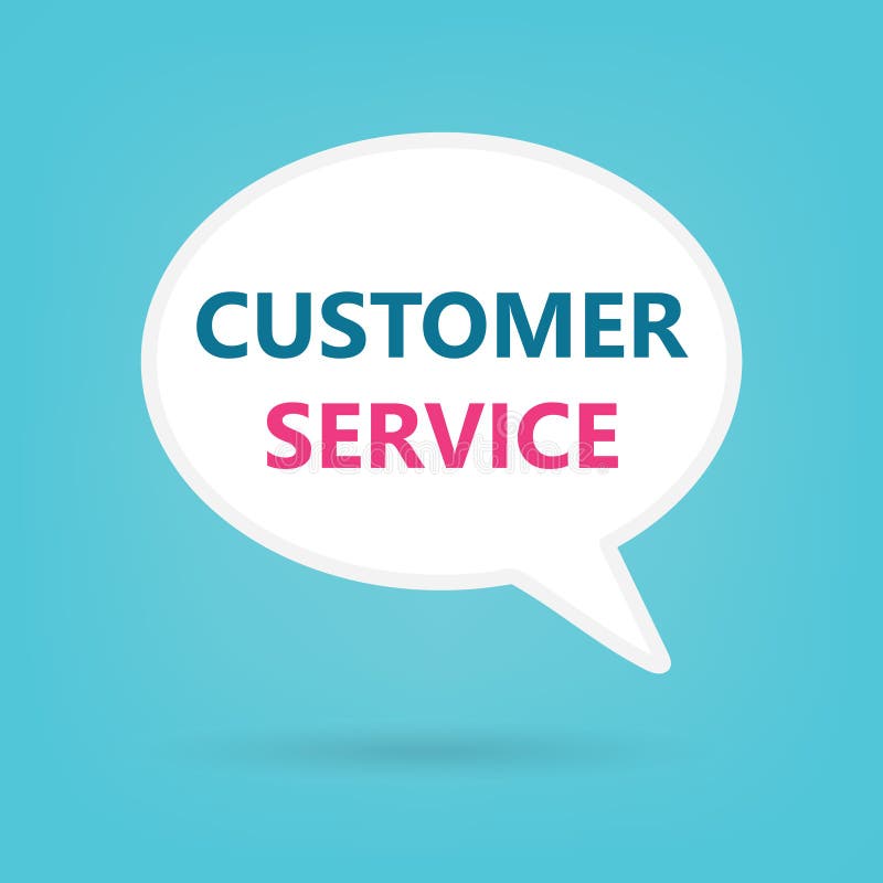 Customer Service With Speech Bubble Stock Illustration - Illustration ...