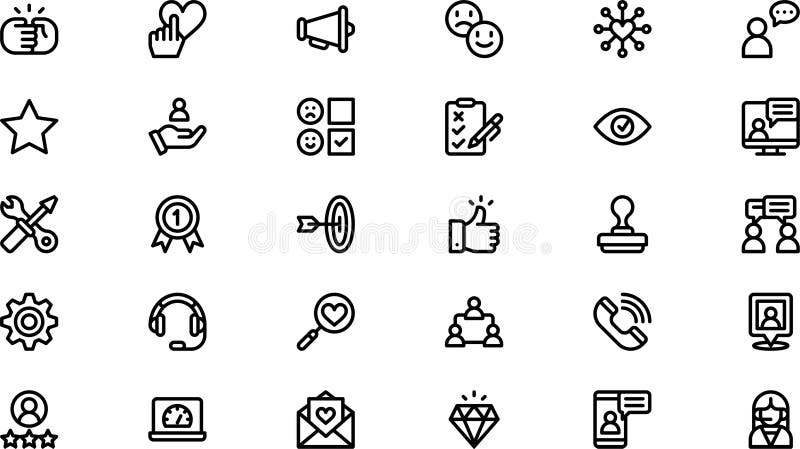 Customer Services Icons High-Quality Vector Icons Collection with ...