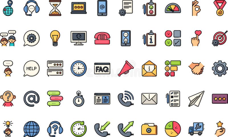 Customer Services Icons High-Quality Vector Icons Collection with ...